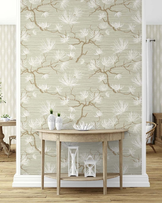 Neutral Elegance With Kiruna Wallaper – Designer Wallcoverings and Fabrics