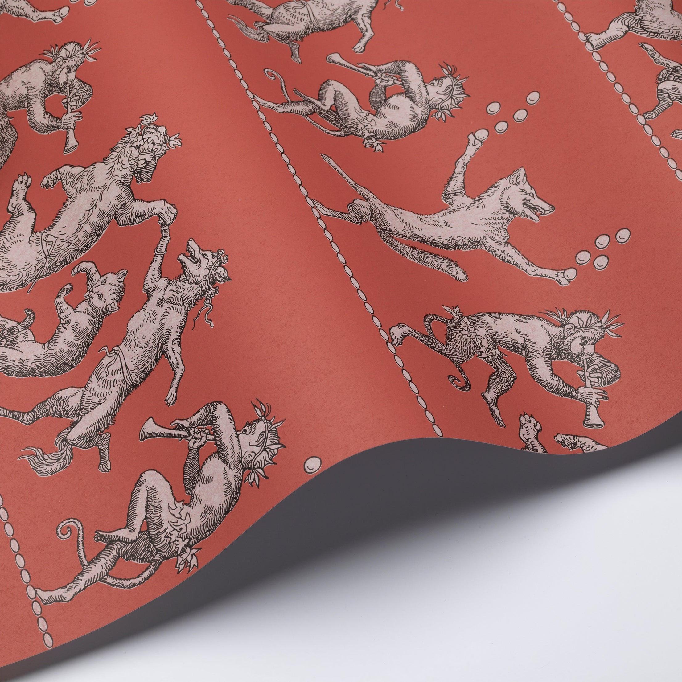 Tanz der Schelme Pompejanisches Rot Wallpaper | Zeuxis Parrhasius Euro ...