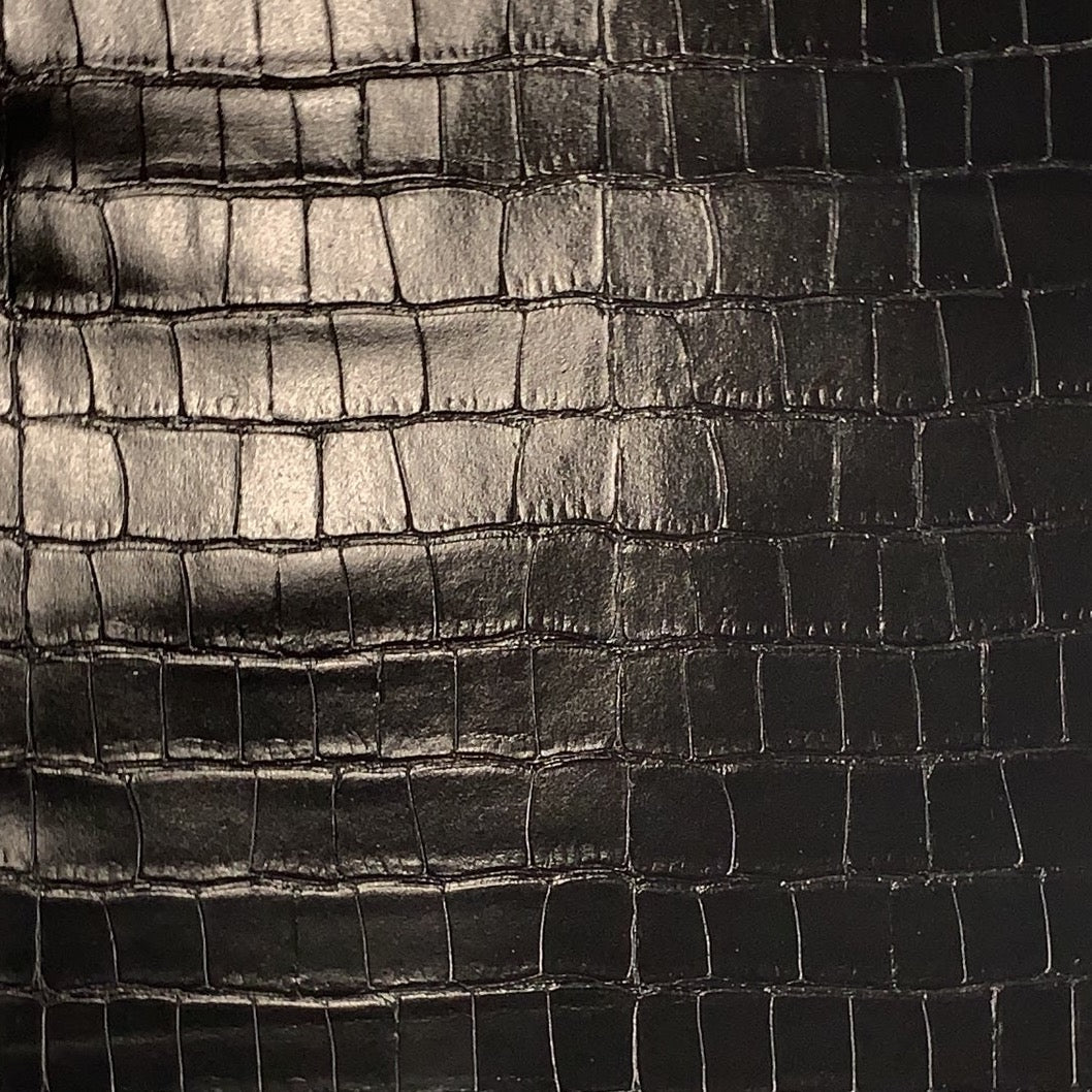 LE EMBOSSED CROC VIVA BLACK – Designer Wallcoverings and Fabrics