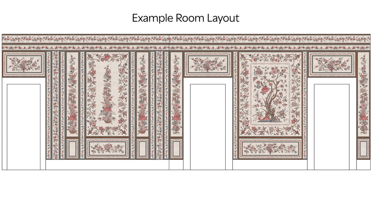 Batavia Cream, Red Mural | Paul Montgomery Studios – Designer ...