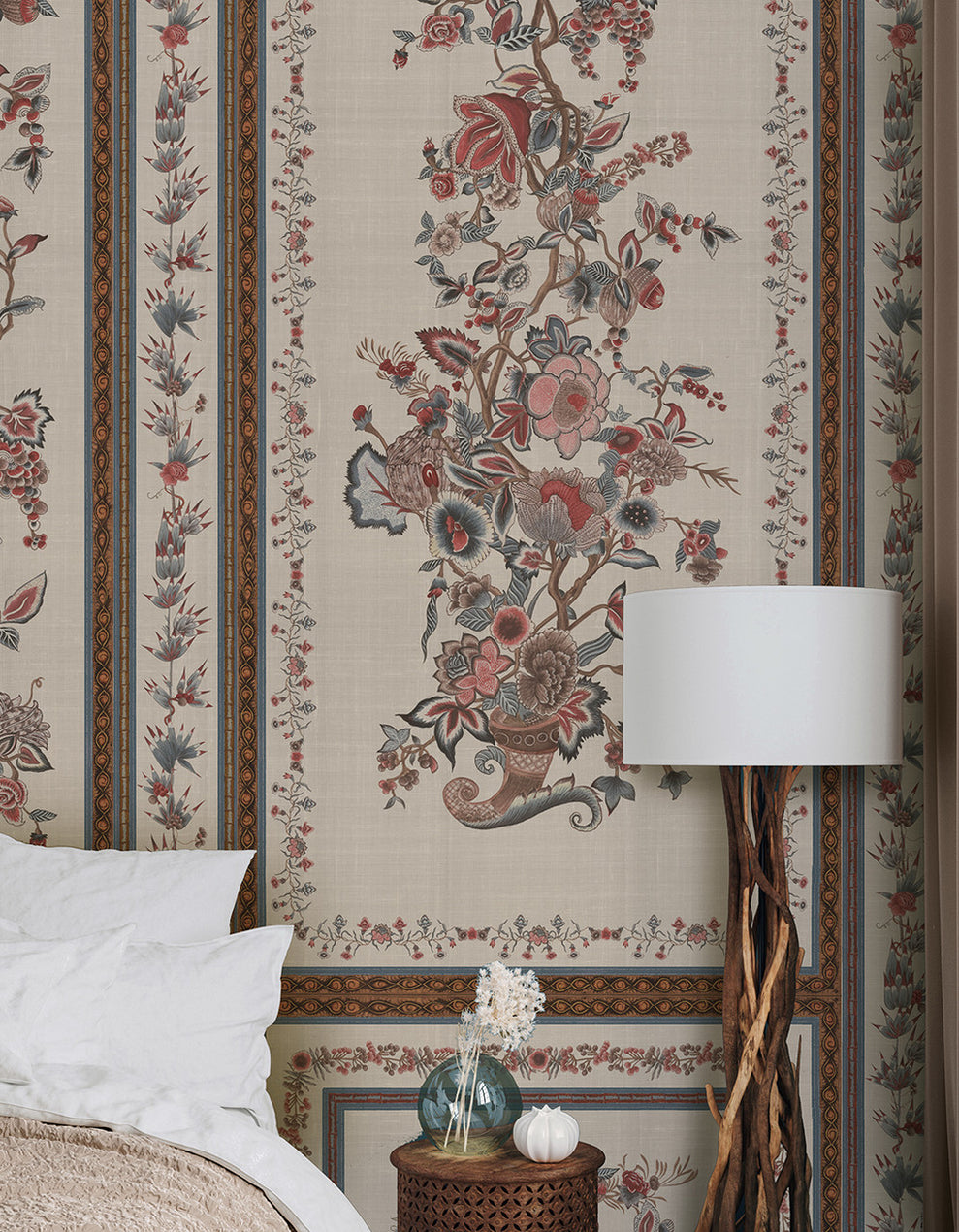 Batavia Cream, Red Mural | Paul Montgomery Studios – Designer ...