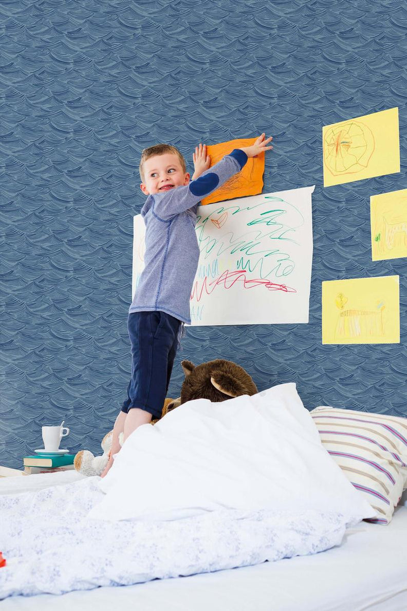 Calm Seas Contemporary Kids & Nursery Carolina Blue | Architectural ...