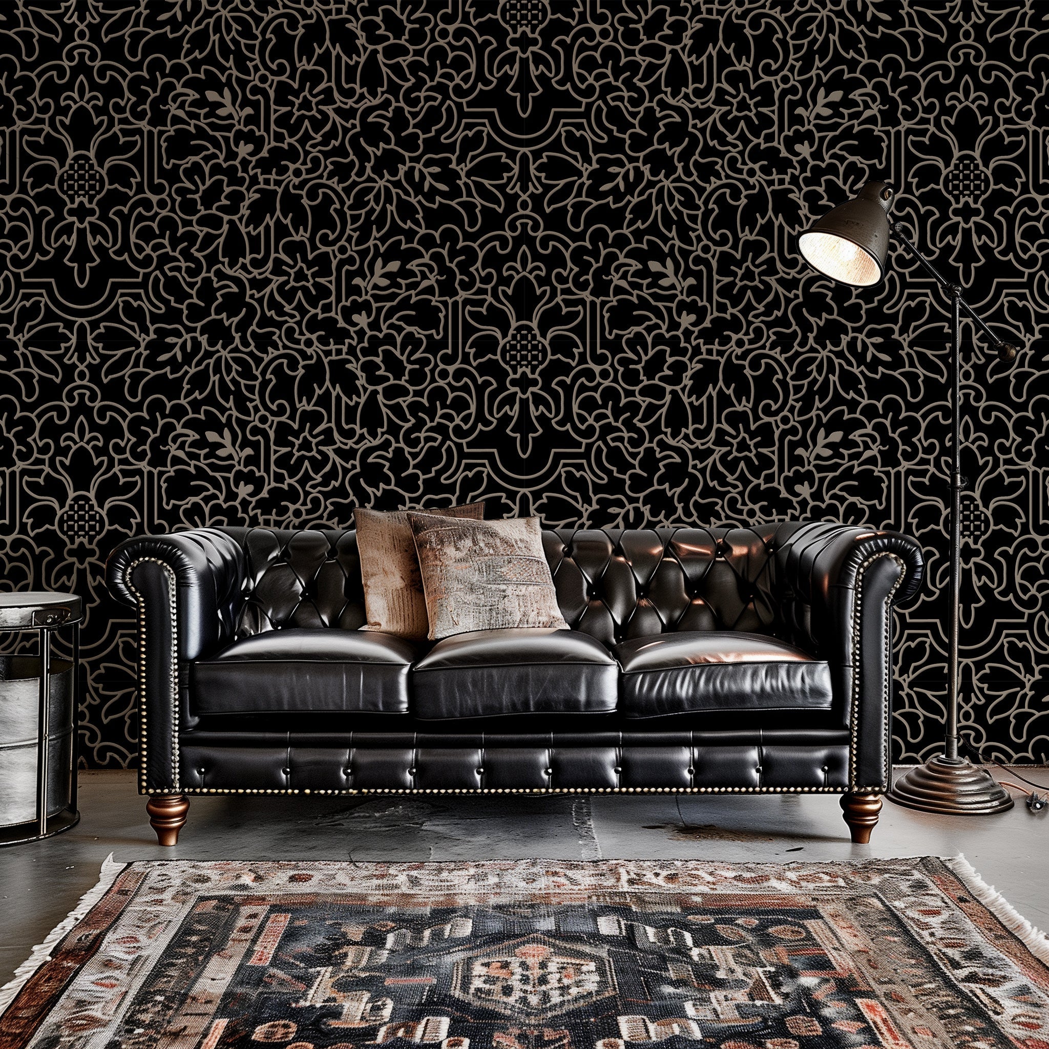 Charlotte's Authentic Vintage 1910's Reproduction black Wallcoverings ...