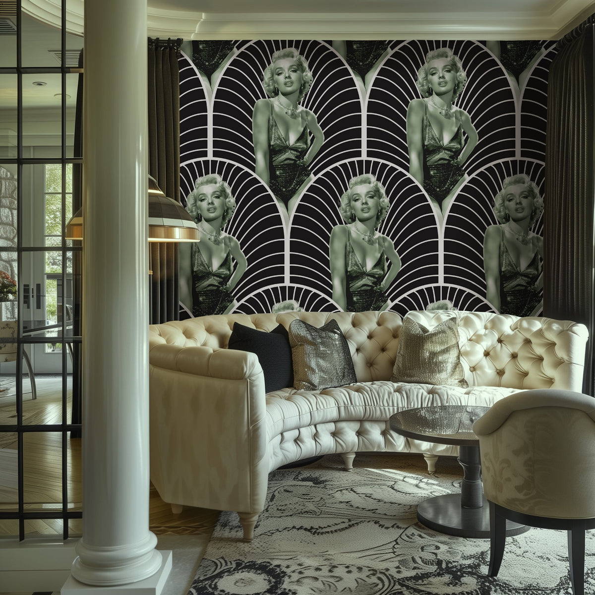 Marilyn Art Deco Wallpaper | DW Bespoke Studios – Designer ...