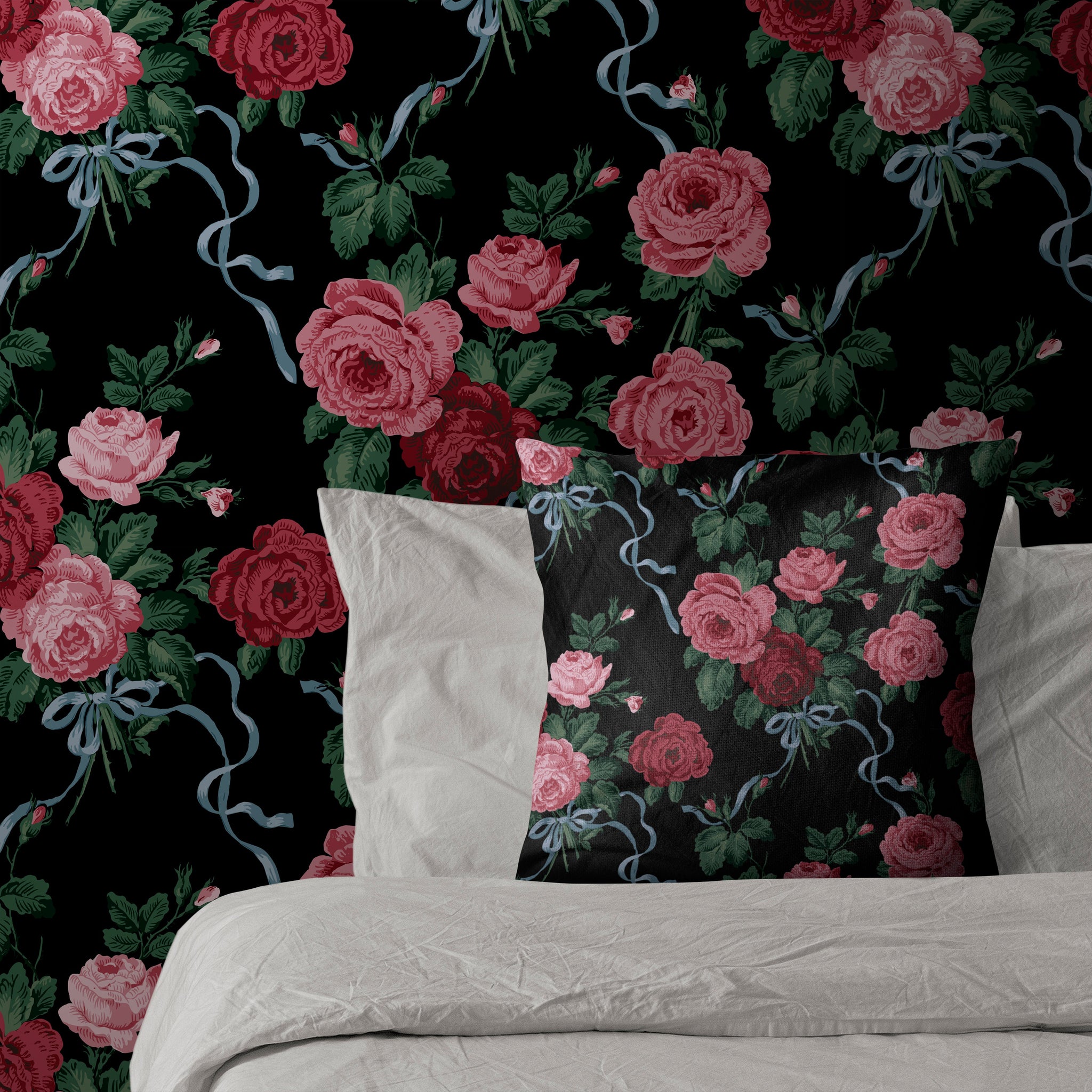 Rosie's Roses Authentic Vintage 1950's s Wallpaper | DW Bespoke Studio ...