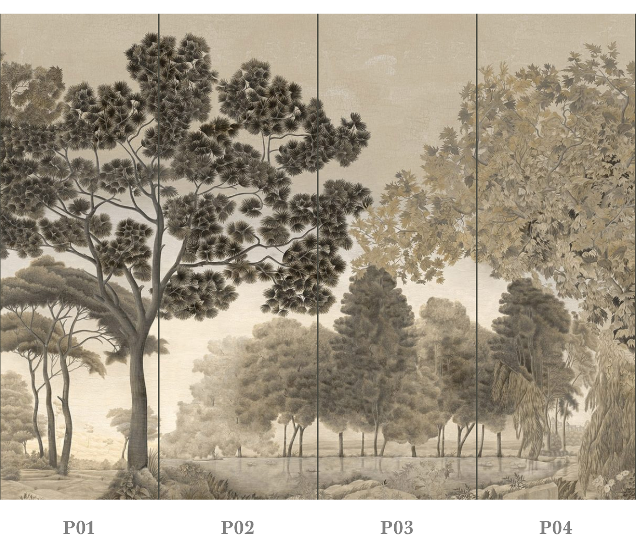 Italian Promenade Sepia Tones Mural | Iksel Luxury Murals – Designer ...