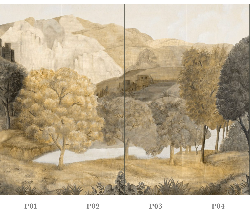 Little Tuscany Sepia Tones Mural | Iksel Luxury Murals – Designer ...