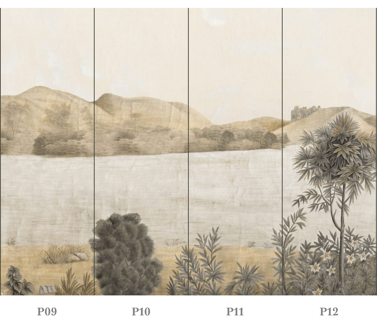 Little Tuscany Sepia Tones Mural | Iksel Luxury Murals – Designer ...