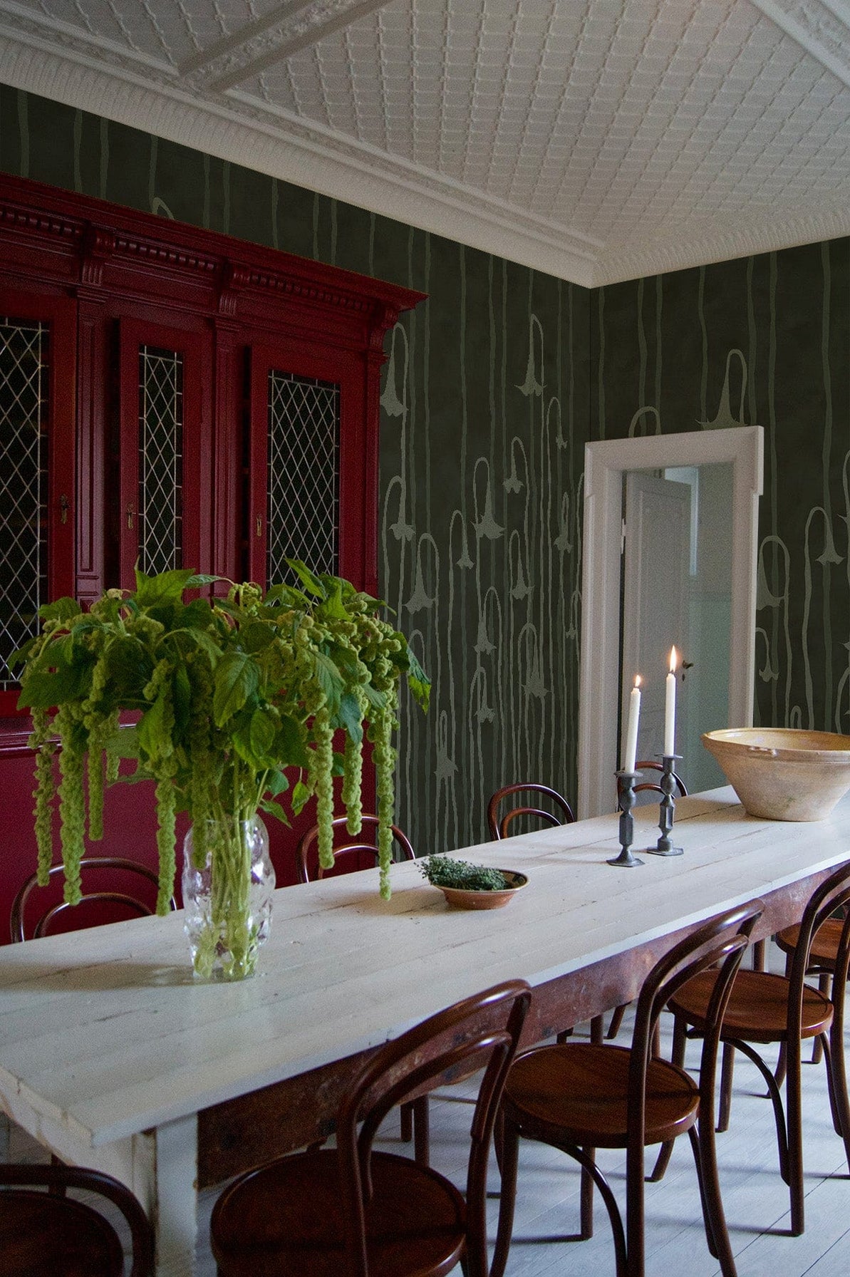 Bellflower - Green Mural | Belarte Studio – Designer Wallcoverings and ...