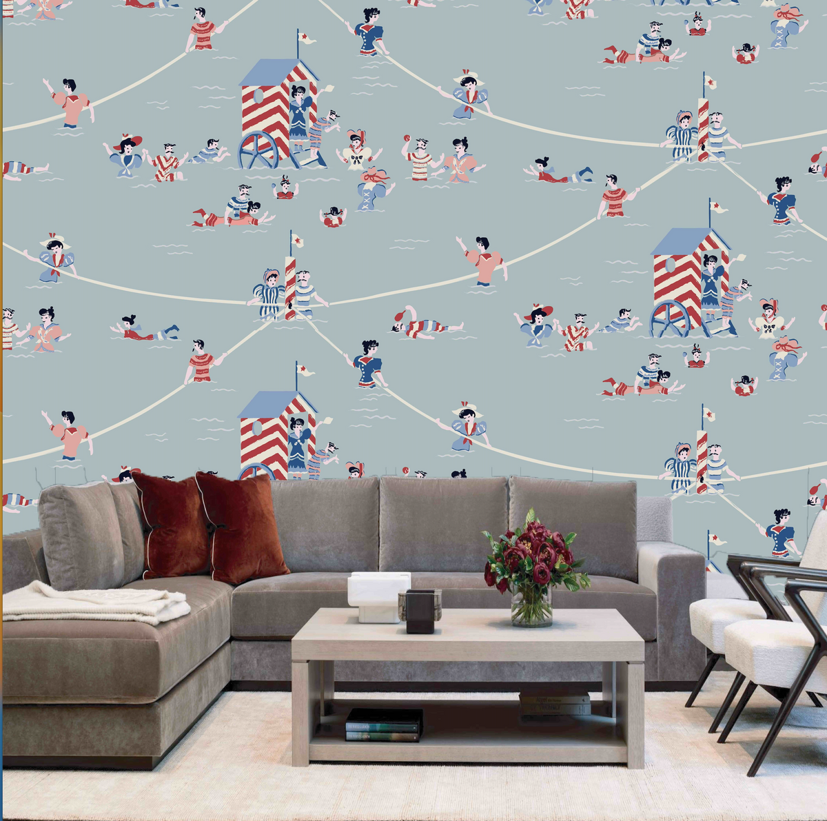 Infinite Scaleª Day at the Beach Ver. 1 Wallcoverings | DW Bespoke Stu ...