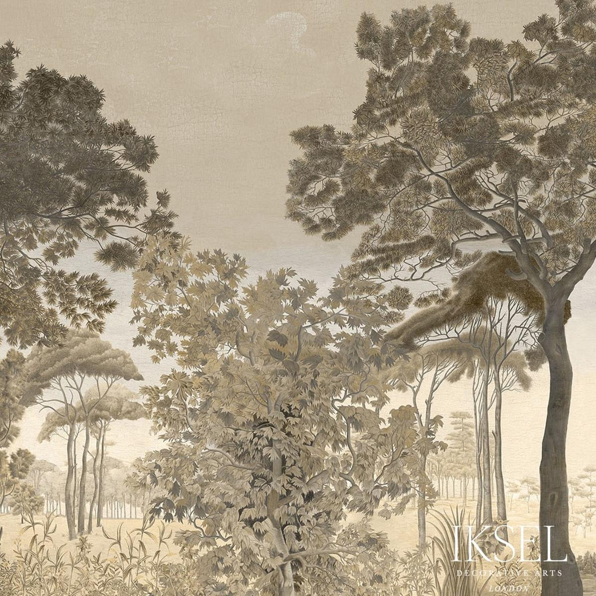 Italian Promenade Sepia Tones Mural | Iksel Luxury Murals – Designer ...