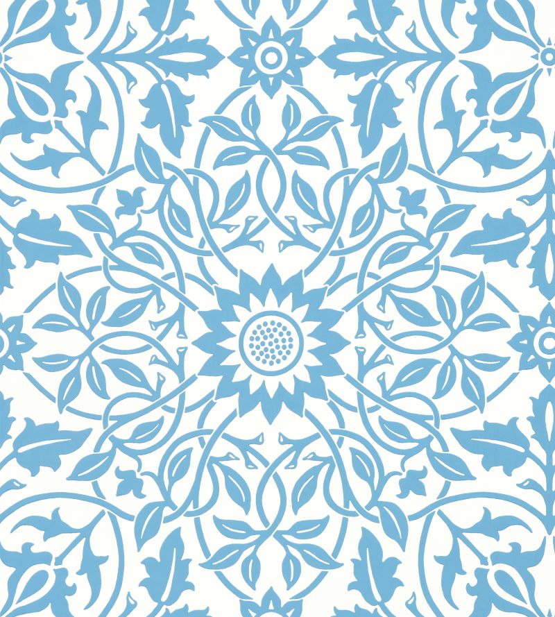 St James Ceiling Wallpaper Blue China | William Morris – Designer ...
