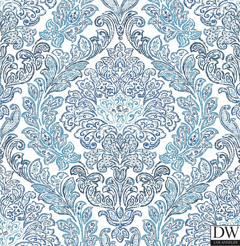 Blue Damask Desktop Background
